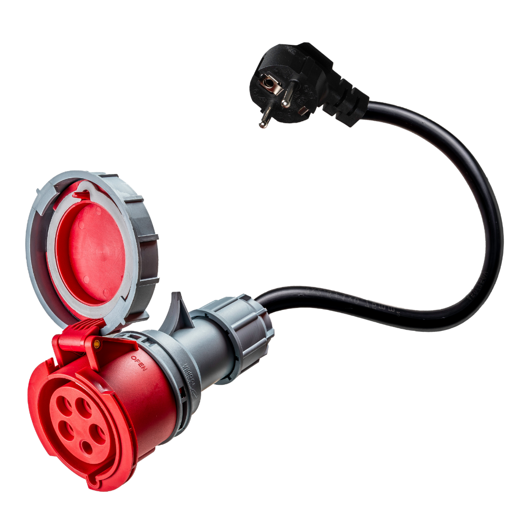 Adapter 32A rood CEE naar Schuko | Voldt® – VOLDT