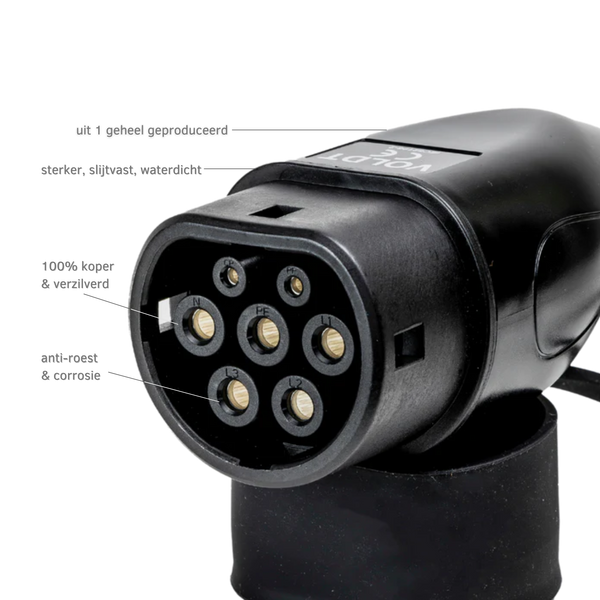 Voldt® Type 2 | mode 3 | 16A | 11kW | spiraal laadkabel